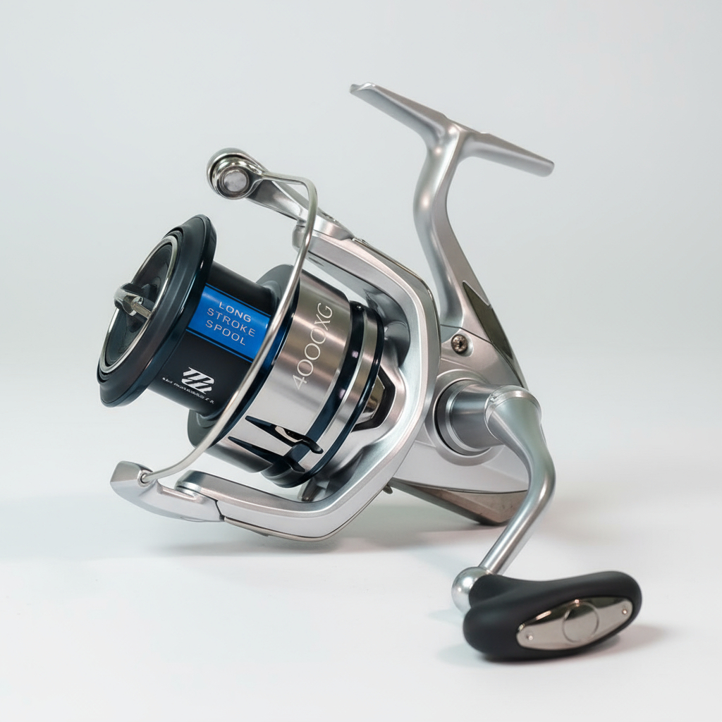 Reel Shimano Stradic 4000 Xg, Color Plateado Lado De La Manija Derecho ...
