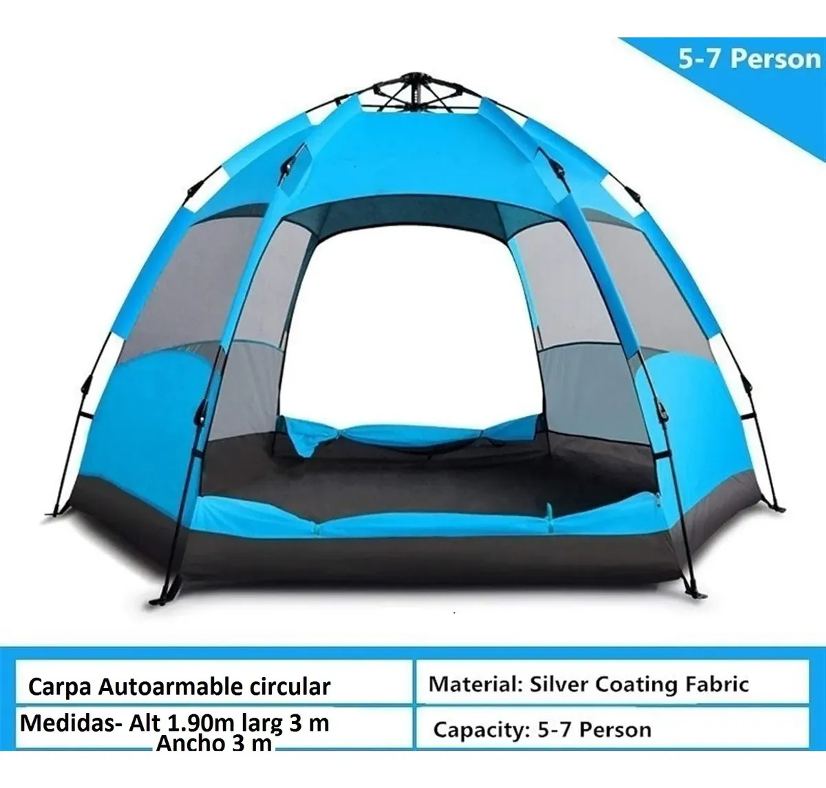 Carpa Autoarmable Explorer Estructural 6 Personas Fácil - Gran Aventura
