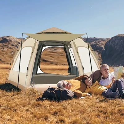 Carpa Autoarmable Explorer 4 Personas Impermeable Hexagonal - Gran Aventura